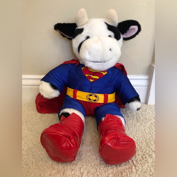 Build-A-Bear | Toys | Build A Bear Cow In Superman Costume | Poshmark